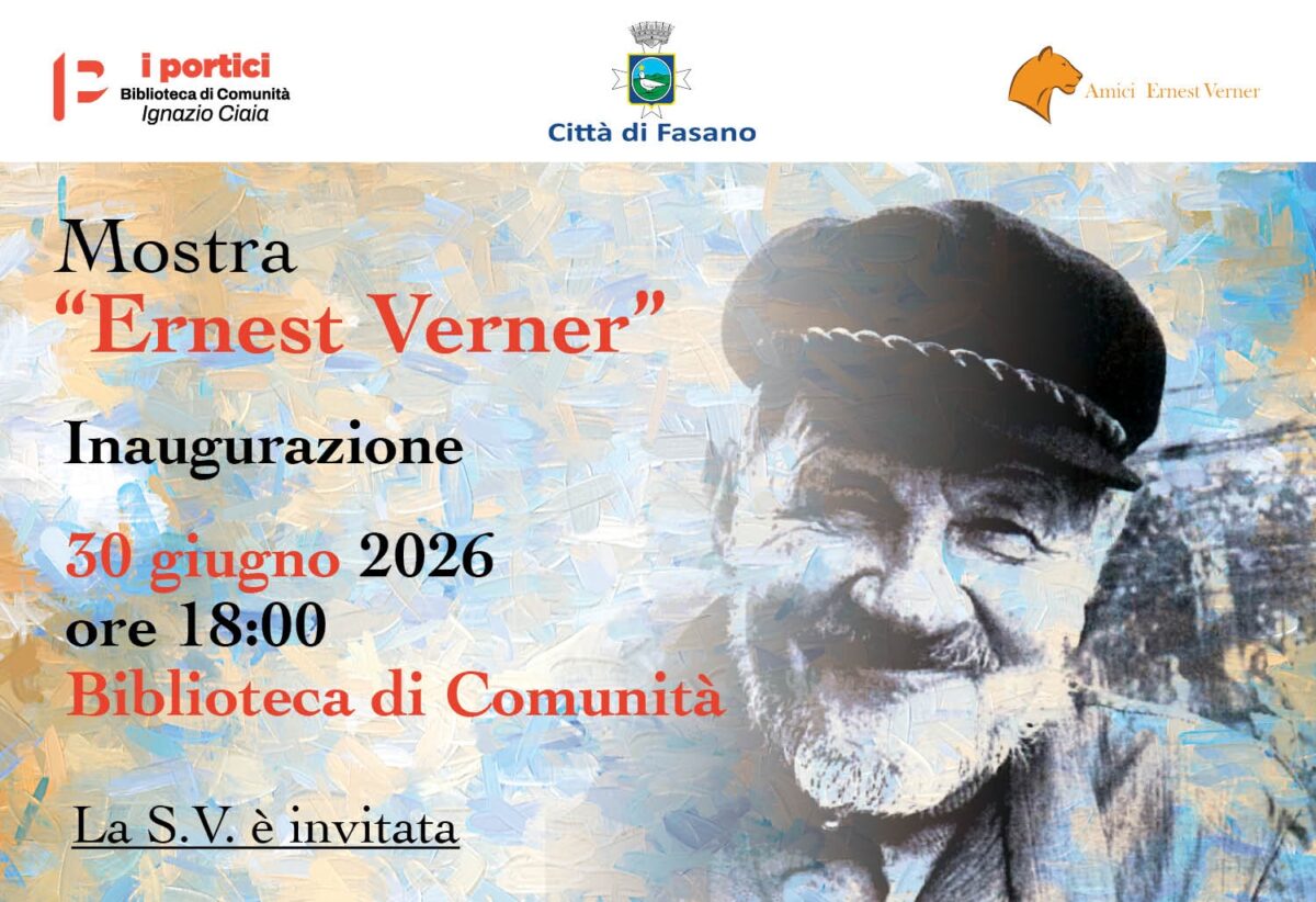 A Fasano nasce la mostra dedicata a Ernest Verner: inaugurazione il 30 ...